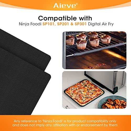 AIEVE Air Fryer Liners for Ninja Air Fryer, 4 Pack Non-stick Reusable Air Fryer Oven Liners Air Fryer Accessories Compatible with Ninja Toaster Oven Flip up Ninja Foodi SP101 SP201 SP301 Air Fry Oven