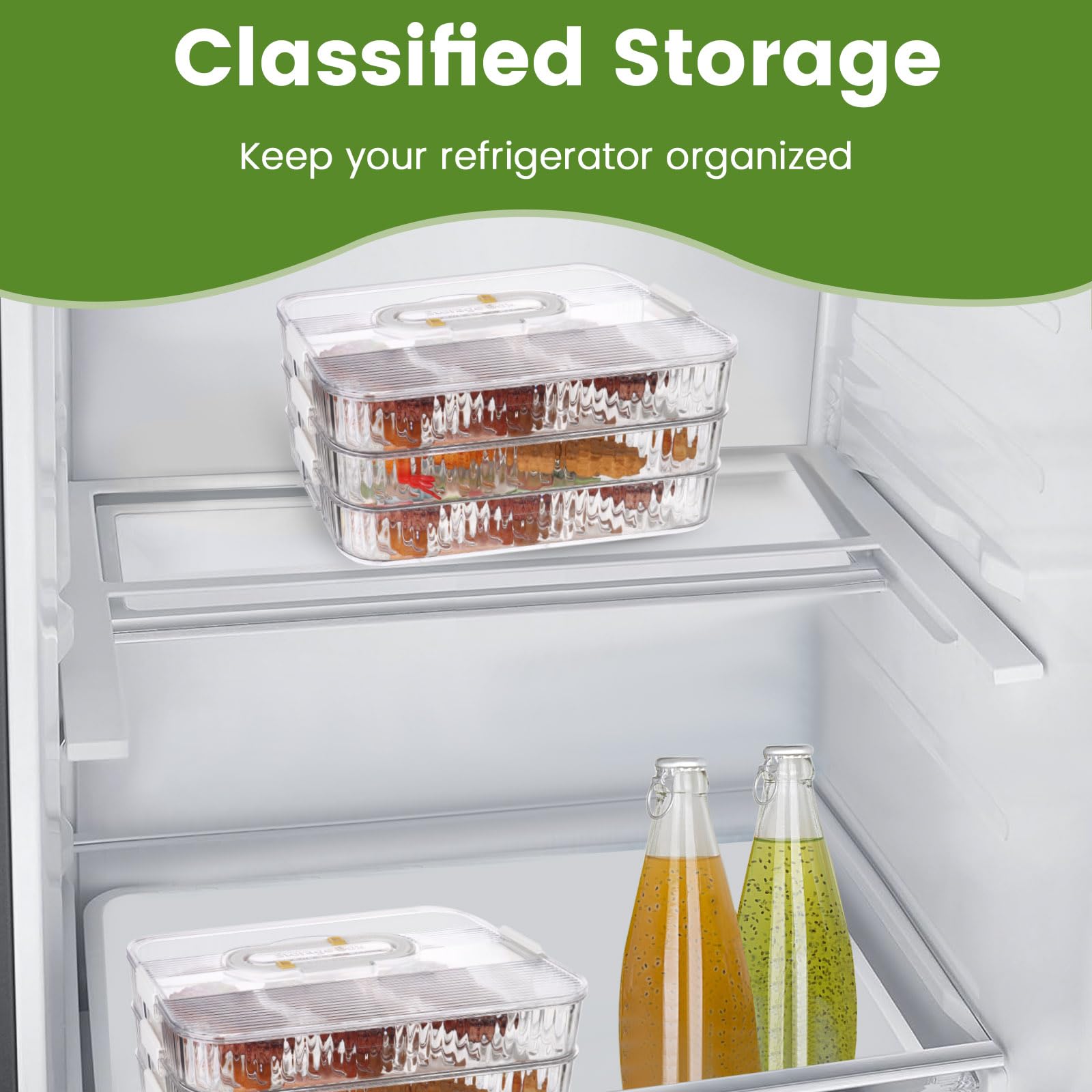 mwellewm Deli Meat Container for Fridge Cold Cut Storage Organizer for Refrigerator Lunch Meat Cheese Bacon Airtight Keeper with Lid Handle