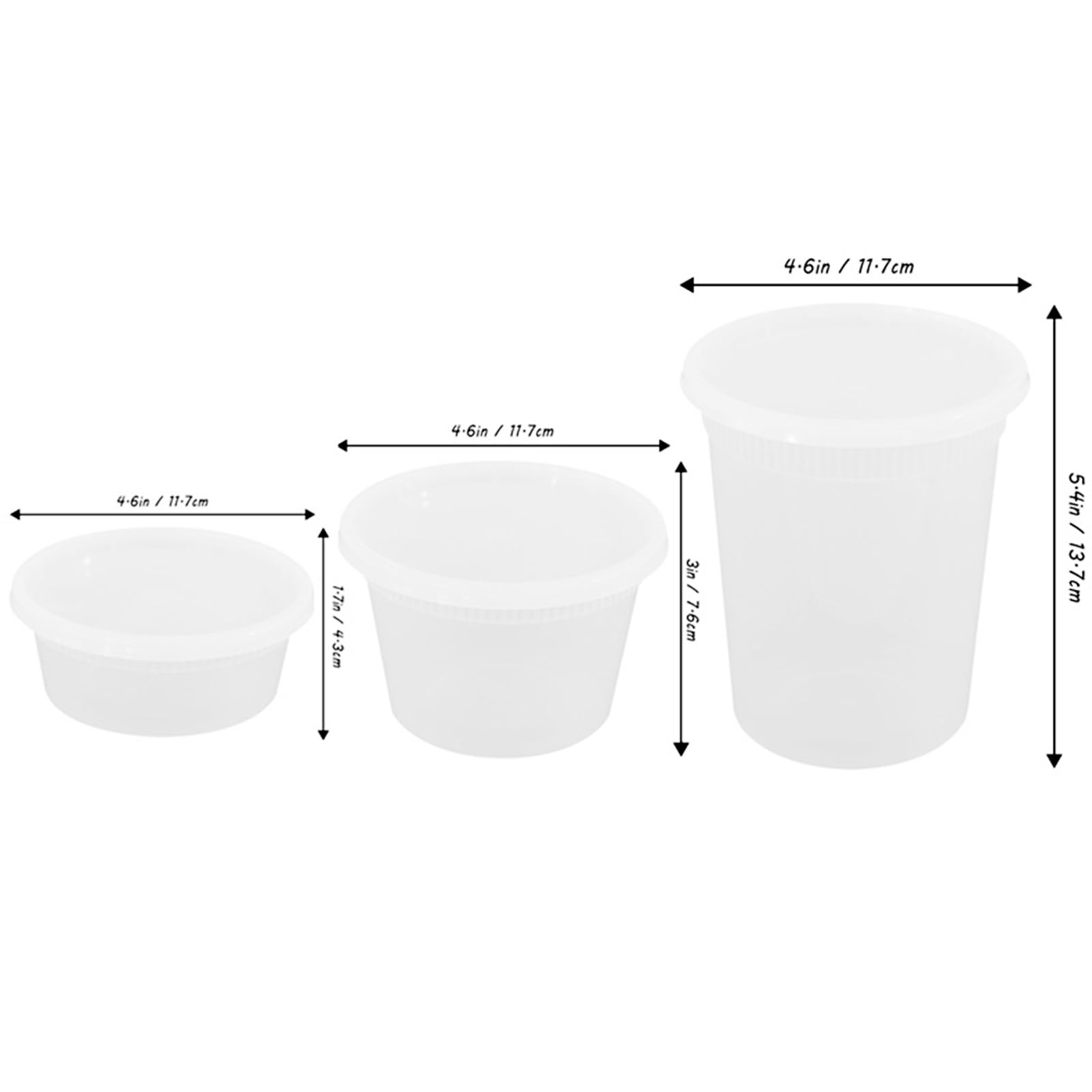 ulafbwur Deli Containers with Lids, 50-Pack Heavy-Duty Stackable Reusable Airtight Plastic Food Storage Container for Meal Prep, Freezer & Microwave Safe (50 Set Combo). L