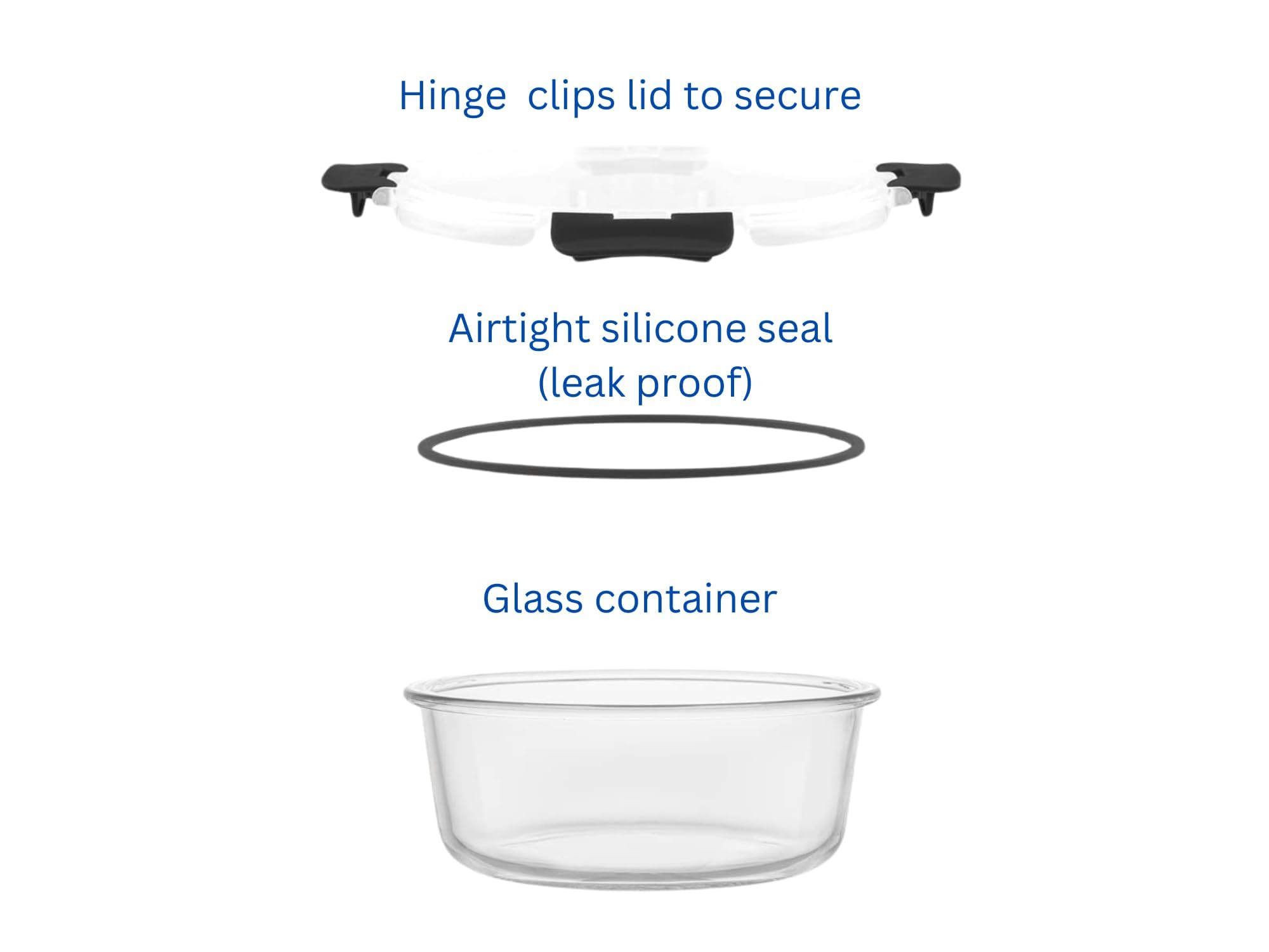 24-Pcs glass food containers set(12 Airtight, Freezer and Microwave Safe Food Storage Containers and 12 Lids), Glass Meal Prep Containers,BPA-free. Microwave,freezer,oven and Dishwasher safe.