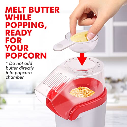 Mueller Ultra Pop, Hot Air Popcorn Popper, Electric Pop Corn Maker, Healthy and Quick Snack, No Oil Needed with Measuring/Butter Cup