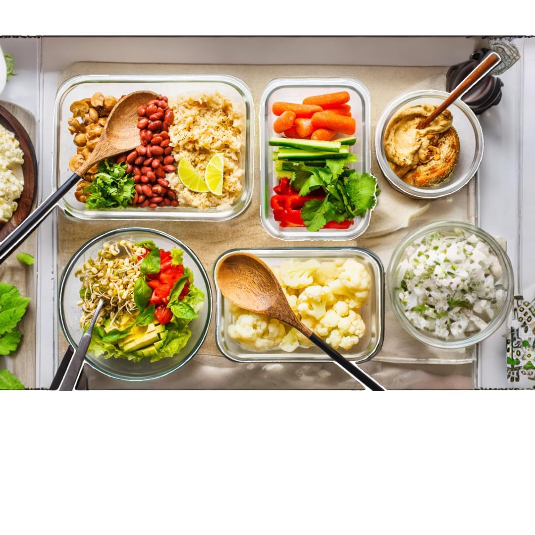 24-Pcs glass food containers set(12 Airtight, Freezer and Microwave Safe Food Storage Containers and 12 Lids), Glass Meal Prep Containers,BPA-free. Microwave,freezer,oven and Dishwasher safe.
