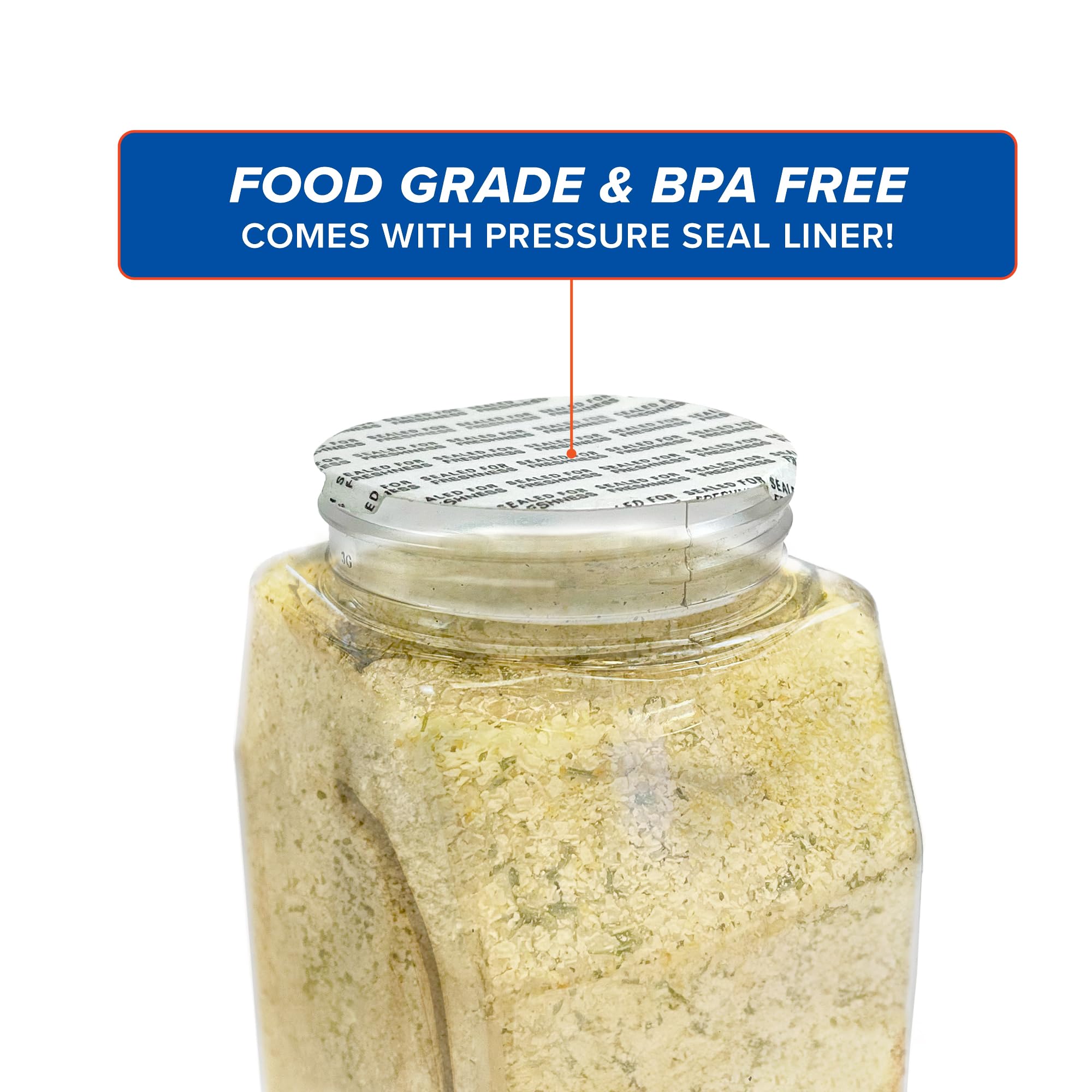 ePackageSupply 32 oz Plastic Spice Jars Bottles Containers are perfect for storing spices, herbs, and powders. Each jar comes with a lined cap, is BPA-free, and proudly made in the USA