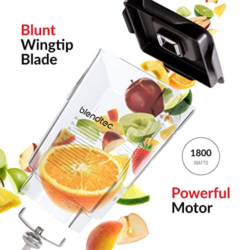 Blendtec Professional 800 Blender with WildSide+ Jar (90 oz), Sealed Sound Enclosure, Industries Strongest and Quietest Professional-Grade Power, 11-Speed Touch Slider, Self-Cleaning, Black