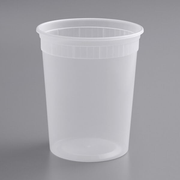 Generic 25ct - 32 oz. Microwavable Translucent Plastic Deli Container (Lid Not Included)