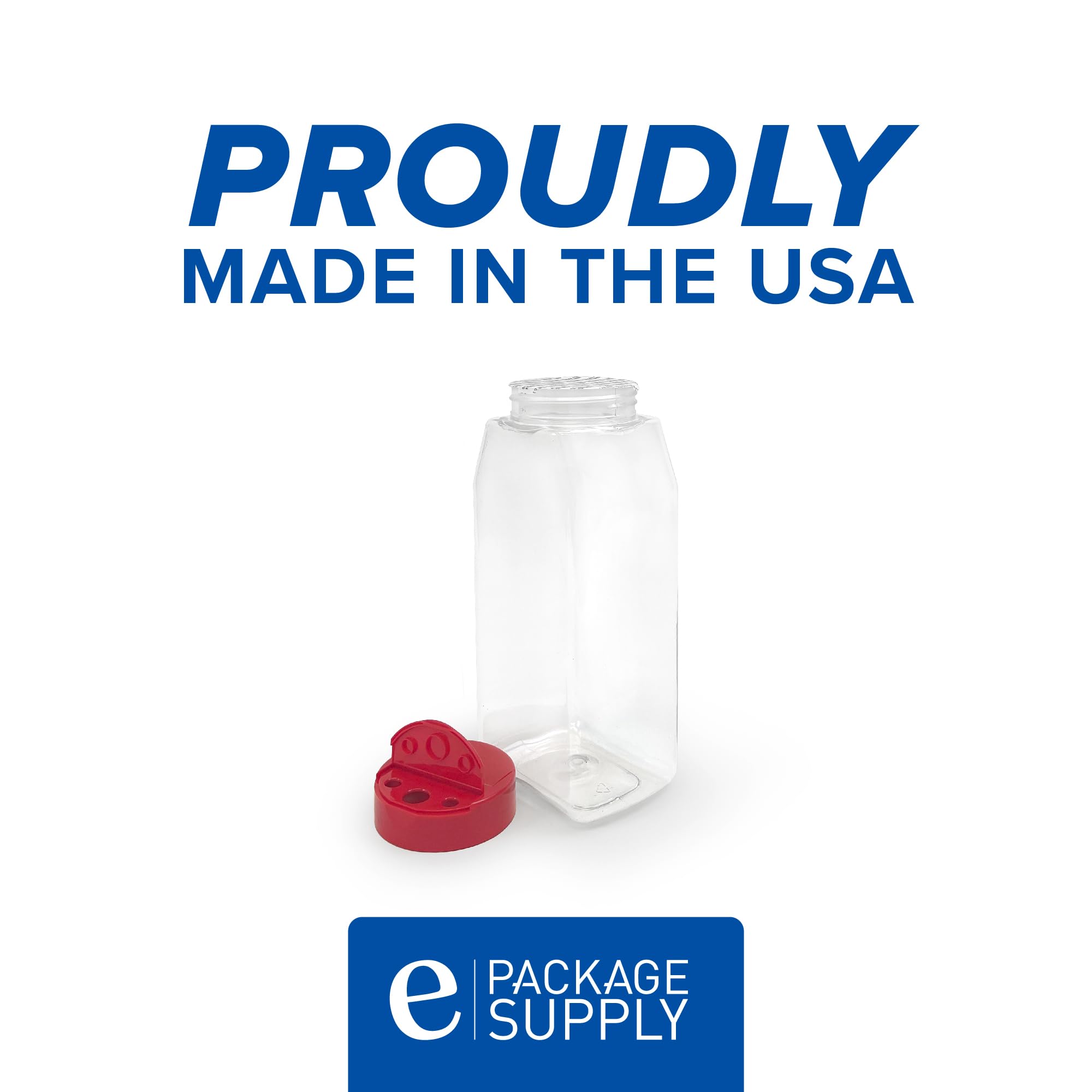 ePackageSupply 32 oz Plastic Spice Jars Bottles Containers are perfect for storing spices, herbs, and powders. Each jar comes with a lined cap, is BPA-free, and proudly made in the USA