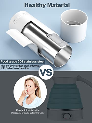 balbali Travel Kettle Electric Small 9 Preset Temp - Portable Kettle for Travel - Mini Hot Water Boiler/Maker/Warmer/Heater for Tea - Small Size One Cup Bottle/Thermos for Boil Water Single/Personal