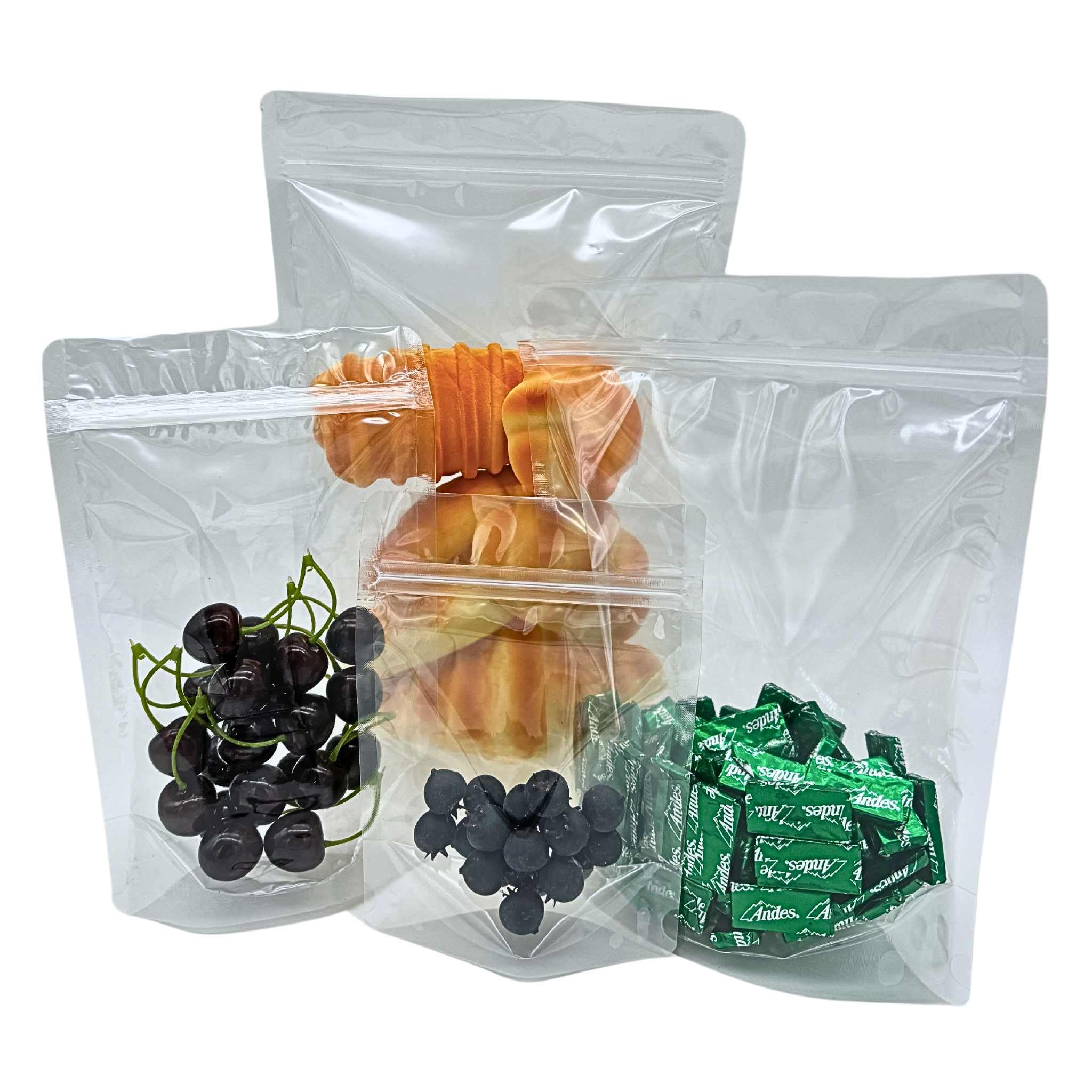 Green Harvest 9" x 14" x 4" Resealable Clear Zipper Stand Up Pouch Bag Gusset Bottom Food Storage Heat Seal Packaging - Large - 50 Count