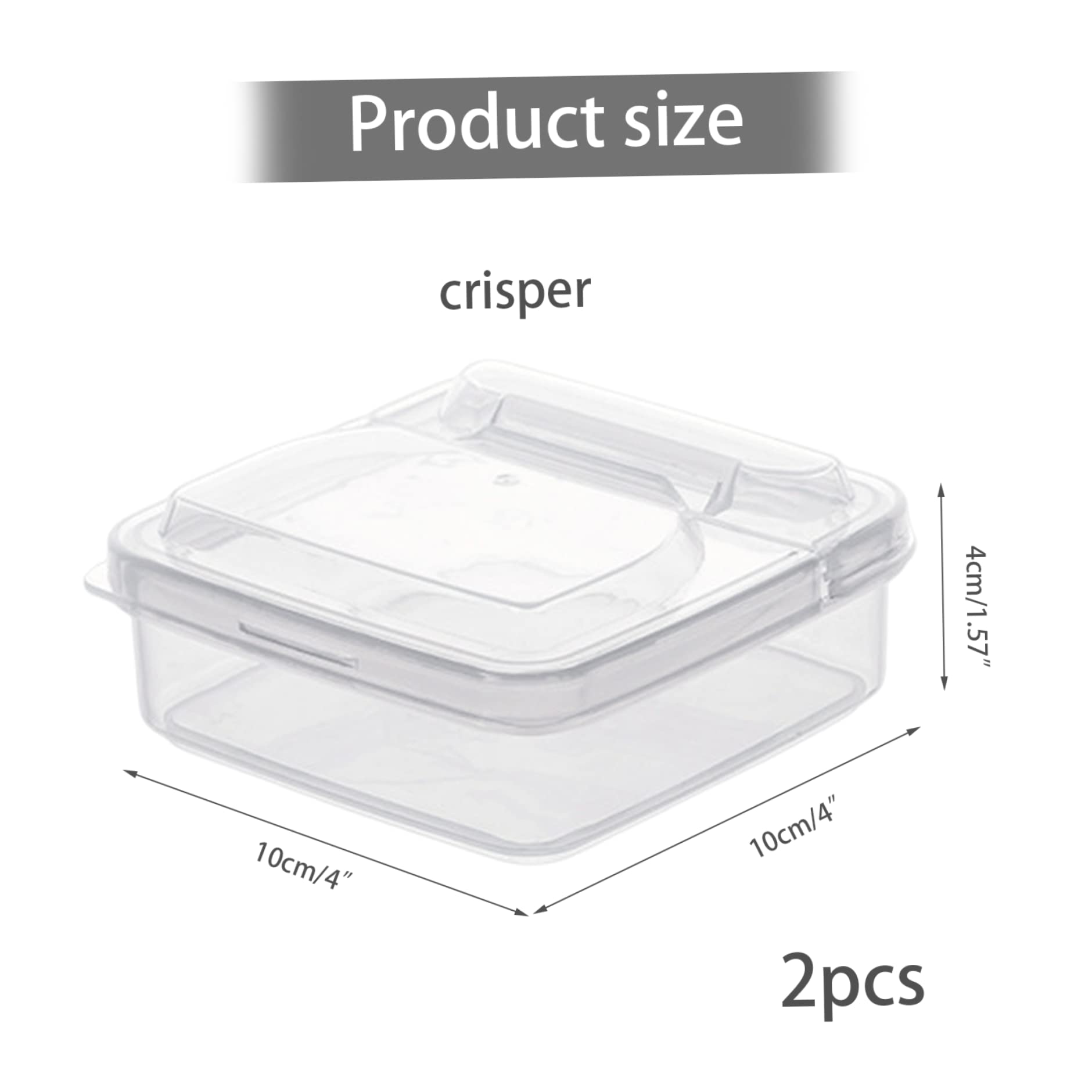 2Pcs Fruit and Vegetable Storage Container Cheese Saver Cheese Container Convenient Sliced Cheese Organizer for Fridge with Flip Lid Food Storage Box