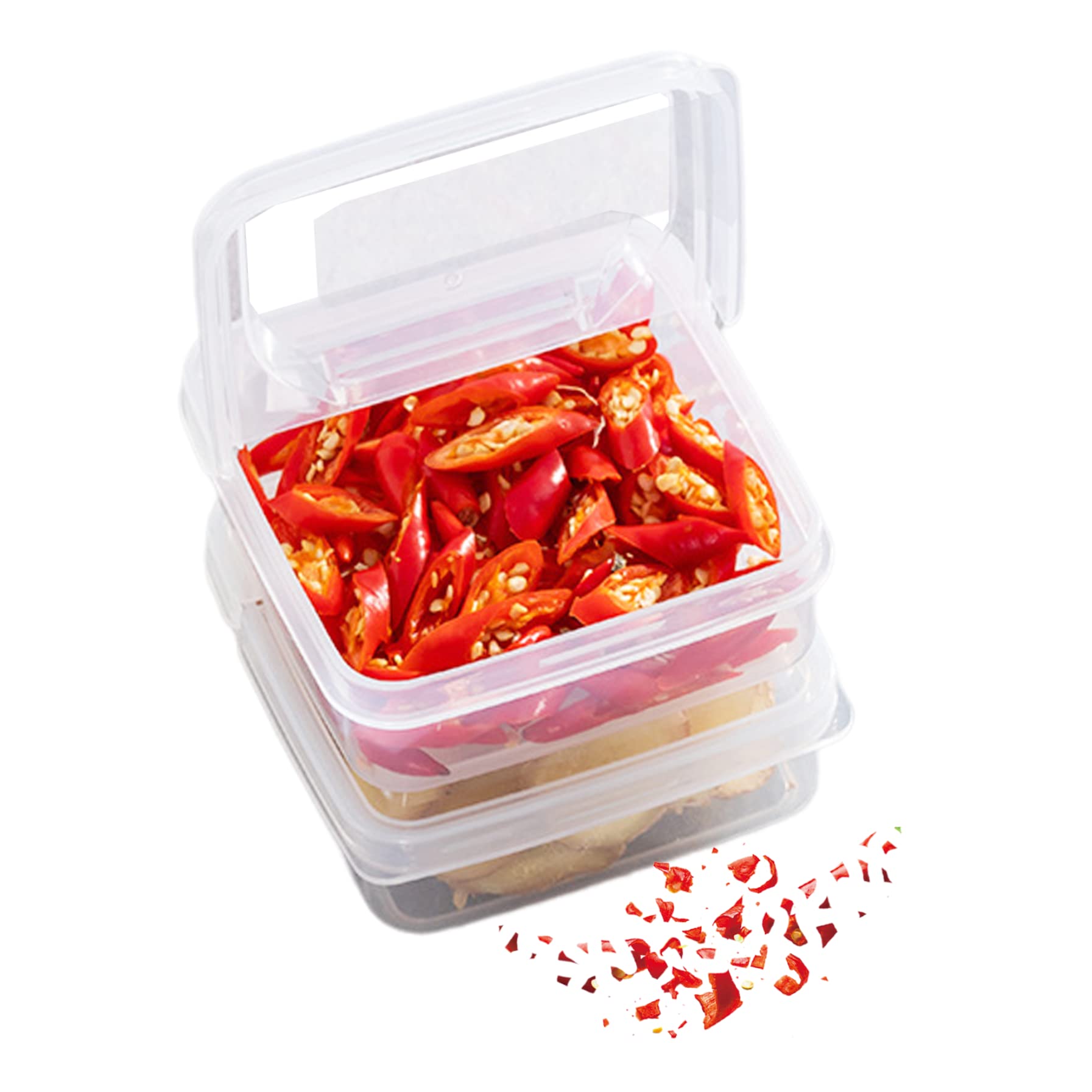 2Pcs Fruit and Vegetable Storage Container Cheese Saver Cheese Container Convenient Sliced Cheese Organizer for Fridge with Flip Lid Food Storage Box