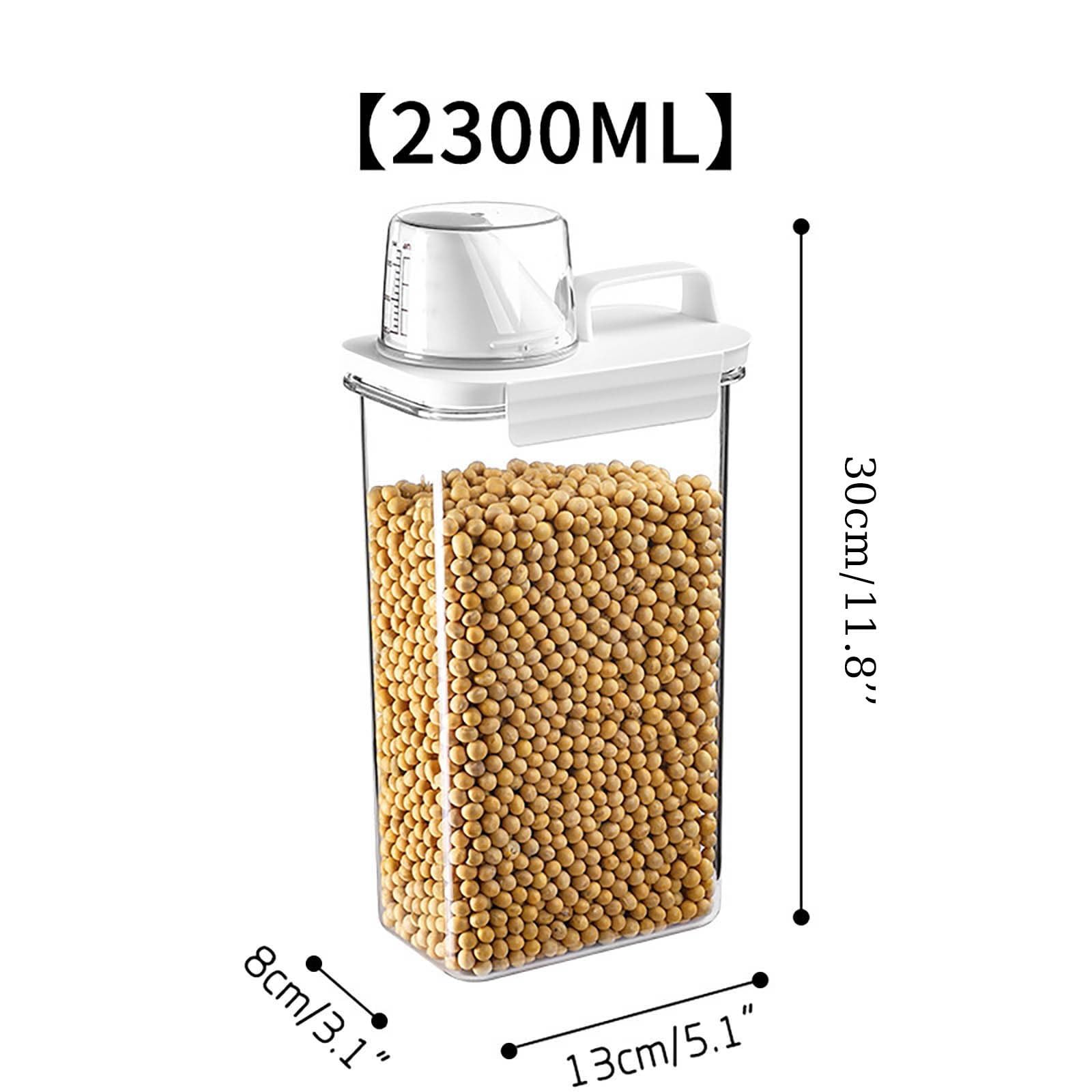 Byworldtasic Plastic Cereal Dispenser Storage Box Kitchen Food Grain Rice Container Nice Cat Food Storage Container Cereal Containers Storage Flour Container Bucket With Lid