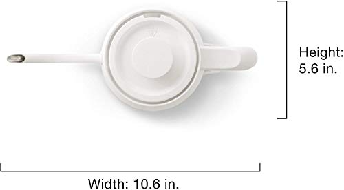 BALMUDA The Kettle | Electric Lightweight Gooseneck Kettle | Stainless Steel | 0.6L (20fl oz) Capacity | Neon Light Indicator | Perfect for Tea and Coffee | K02H-WH | White | US Version