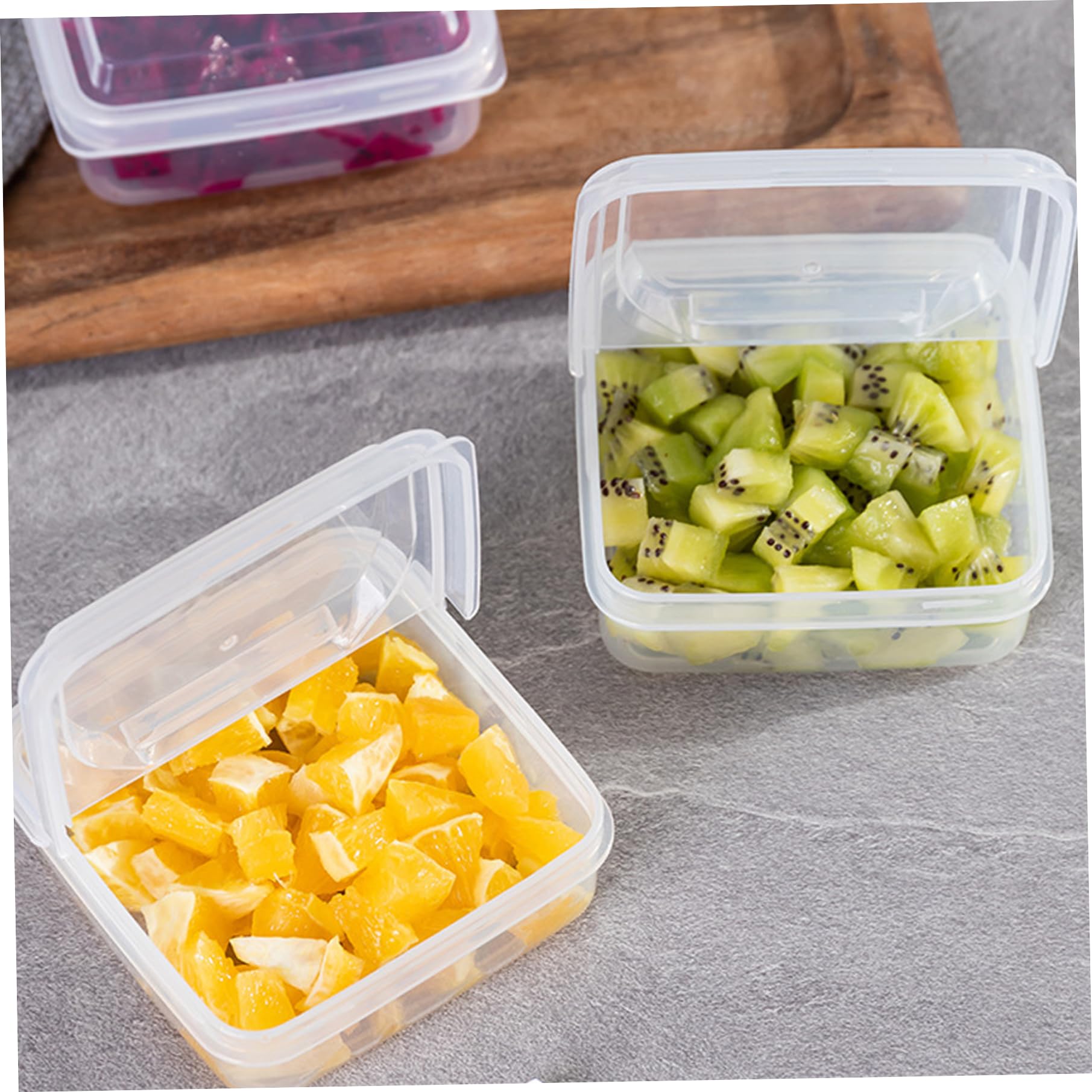 2Pcs Fruit and Vegetable Storage Container Cheese Saver Cheese Container Convenient Sliced Cheese Organizer for Fridge with Flip Lid Food Storage Box