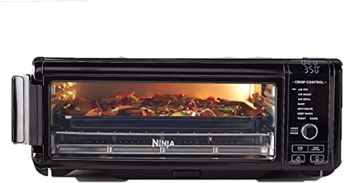 Ninja SP101 Foodi 8-in-1 Air Fry Large Toaster Oven Flip-Away for Storage Dehydrate Keep Warm 1800w XL Capacity (Renewed) BLACK