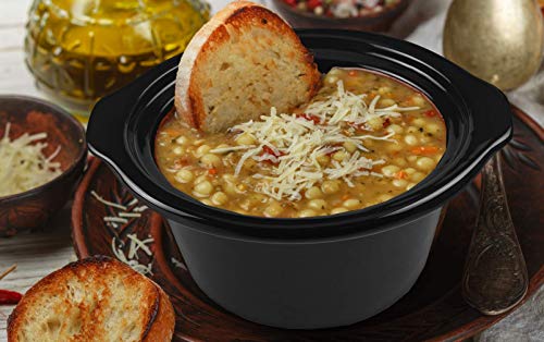 Courant Mini Slow Cooker Crock, with Easy Options 1.6 Quart Dishwasher Safe Pot, Stainless Steel