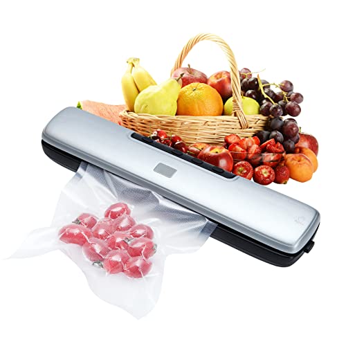 Vacuum Sealer Machine,Food Sealer for Food Saver- Automatic Air Sealing System for Food Storage,Design with Dry and Moist Food Modes ,12.6 Inch with 15Pcs Seal Bags Starter Kit