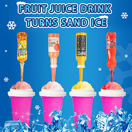 DIY Slushie Maker Cup,TIK TOK Magic Quick Frozen Smoothies Cup,Cooling Icee Maker slushie machine,Slushie Machine for Home Squeeze Slushie Cup,Homemade Milk Shake Ice Cream Maker Portable