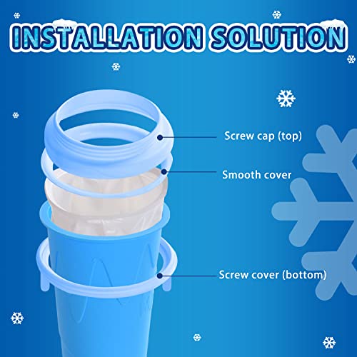 DIY Slushie Maker Cup,TIK TOK Magic Quick Frozen Smoothies Cup,Cooling Icee Maker slushie machine,Slushie Machine for Home Squeeze Slushie Cup,Homemade Milk Shake Ice Cream Maker Portable