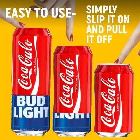BeerSkin Skywin Silicone Can Cover- 5 Pack 12oz (355ml), Silicone Can Sleeve, Soda Can Sleeve, Hides Can by Disguising as a Can of Soda (New Mix Colors)