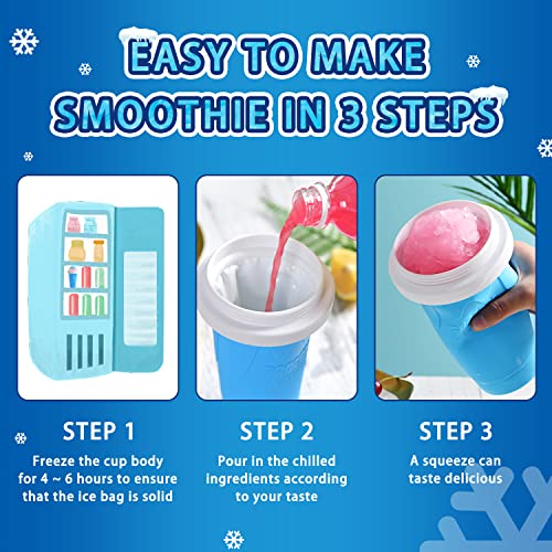DIY Slushie Maker Cup,TIK TOK Magic Quick Frozen Smoothies Cup,Cooling Icee Maker slushie machine,Slushie Machine for Home Squeeze Slushie Cup,Homemade Milk Shake Ice Cream Maker Portable