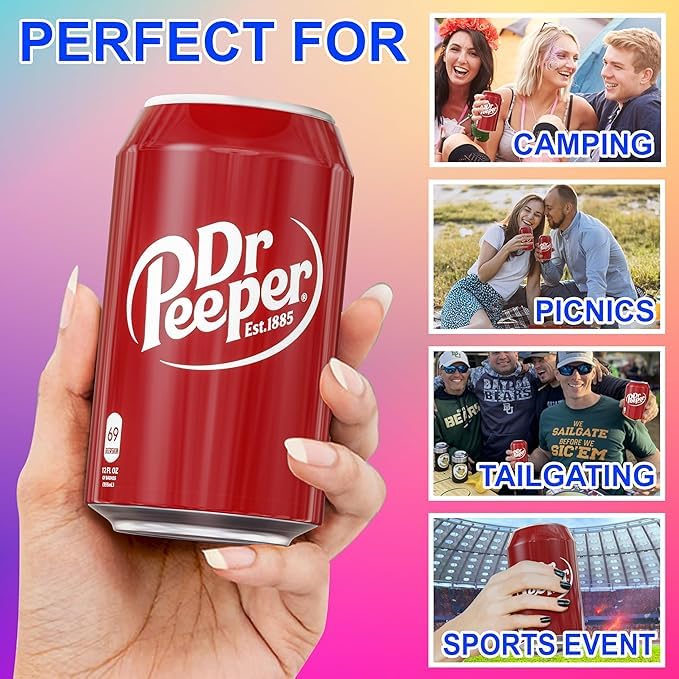 BeerSkin Skywin Silicone Can Cover- 5 Pack 12oz (355ml), Silicone Can Sleeve, Soda Can Sleeve, Hides Can by Disguising as a Can of Soda (New Mix Colors)
