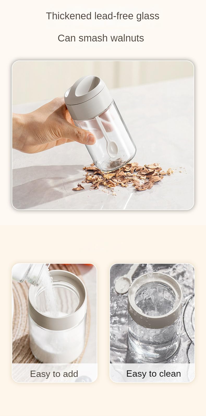 Sugar and Salt Container Set,Glass spice jars with Spoon,8.8 oz Sugar Bowl,for Kitchen Counter Keeping Sugar,Salts,Spice,Sauce