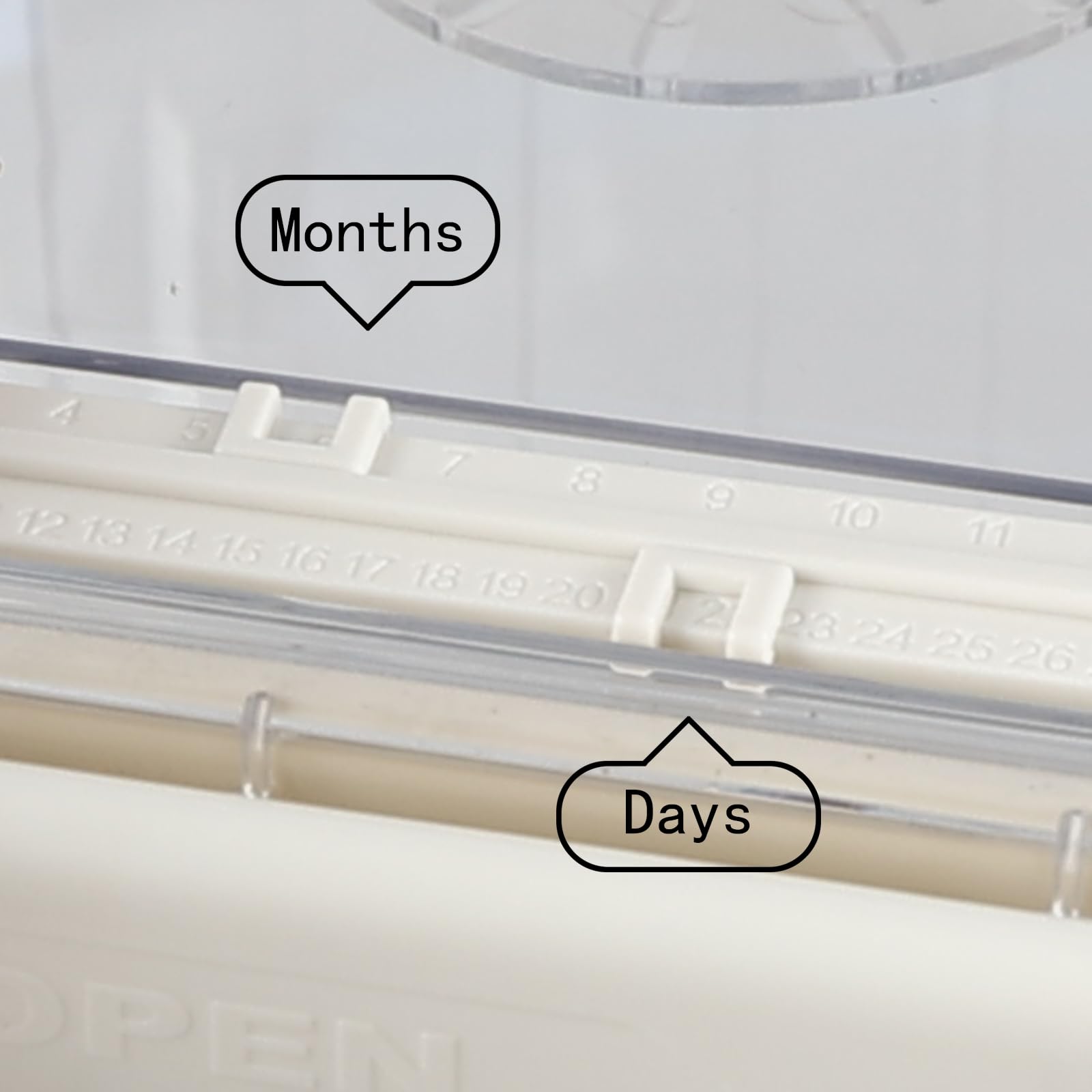 Waikhomes Airtight Food Storage Containers, BPA Free Plastic Square Keeper Container for Flour, Sugar, Baking Supplies, with Measuring Cup