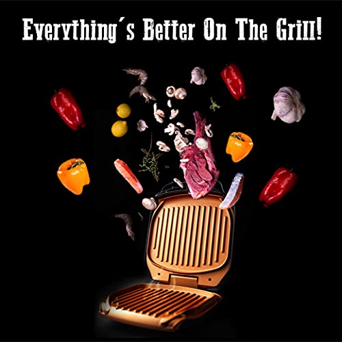 Gotham Steel Electric Grill Low Fat Multipurpose Sandwich Grill with Nonstick Copper Coating – As Seen on TV Large