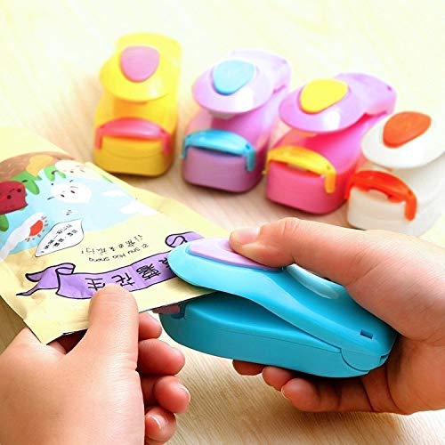Mini Bag Sealer,Food Sealer Machine,Handheld Heat Sealer with Magnet & Battery Powered,Household Mini Portable Hand Press Heat Plastic Bag Snack Sealing,Portable Sealing Tool for Easter Candy Gift Bag