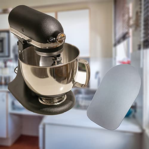 Lunpliran Leather Mixer Mover Kitchen Appliance Slider Mats Compatible With KitchenAid Tilt-Head Stand Mixer, Sliding Rolling Tray for Kitchen Appliances (Fit for 5-8 Quart Tilt Head, Silver)