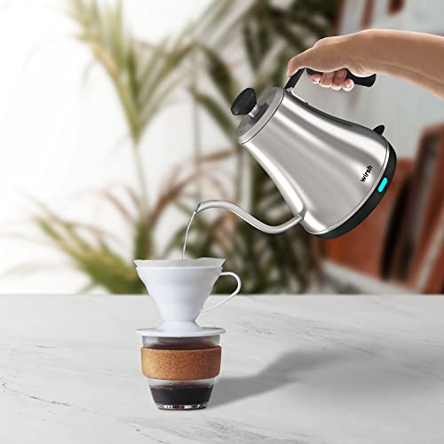 Wirsh Gooseneck Kettle, Electric Gooseneck Kettle with Auto Shut Off and Overheat Protection, Pour Over Coffee and Tea Kettle ,100% Stainless Steel, Leak-Proof Design, 0.8L