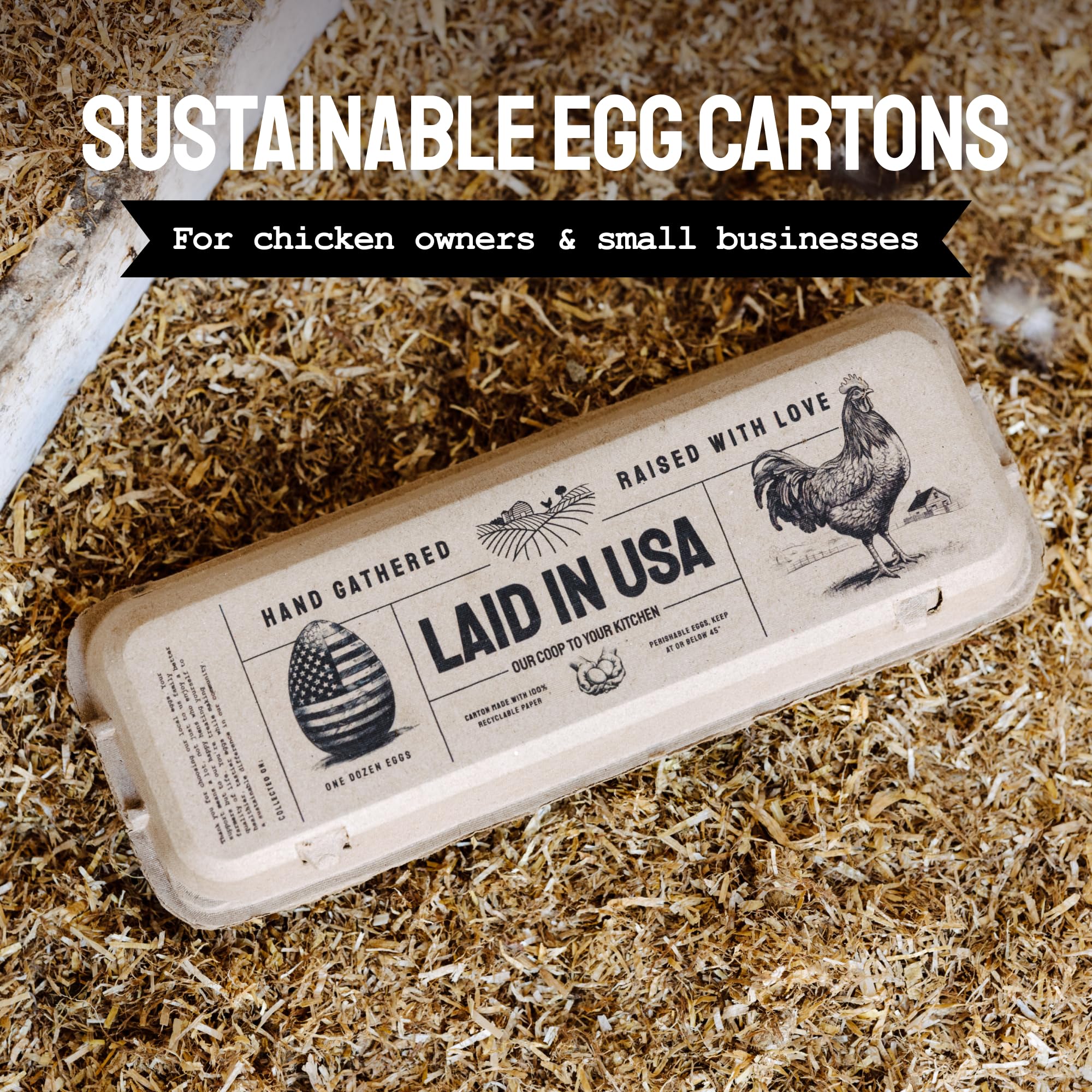 Hatortempt 24 Pack Bulk Egg Cartons, 12 Count Reusable Recycled Paper Pulp Cartons for Small to XL Eggs
