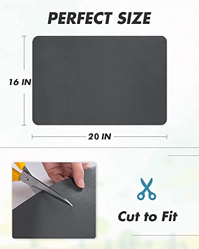 Coffee Mat 20x16 Inch Super Absorbent Quick Dry Dish Drying Mat for Coffee Bar Accessories,Coffee Maker,Coffee Grinder,Coffee Table Decor,Kitchen Counter (Dark gray)