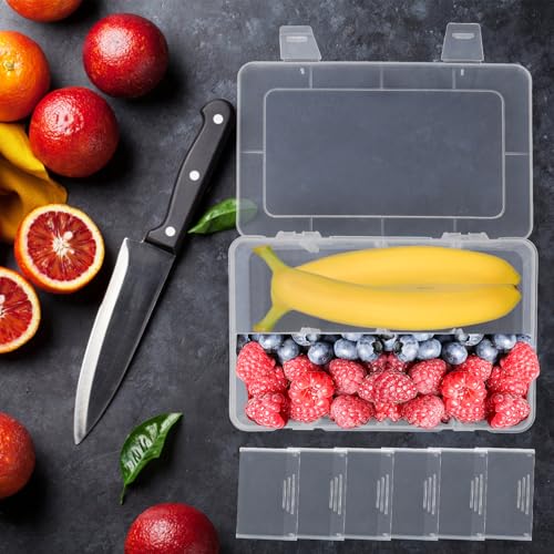 Tamnjvrr 3 Pcs Snack Box Container Snack Box 8 Compartments Snack Containers Reusable Meal Prep Containers Removable Dividers,Dishwasher Safe