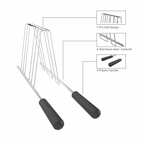LZLXXLZL Sandwich Cage for Toaster, Sandwich Cage for 2-Slice Toaster, Classic Toaster Sandwich Clip Toaster Accessories Kitchen Utensils