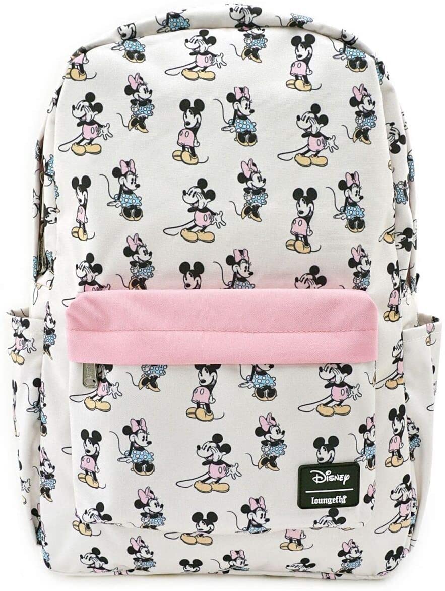 Loungefly Pastel Minnie Mickey Nylon Backpack Standard