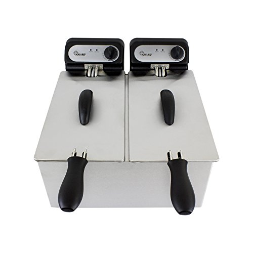 CHARD DF-6E, Dual Tank Deep Fryer, Stainless Steel, 6 liter, 1500 watts