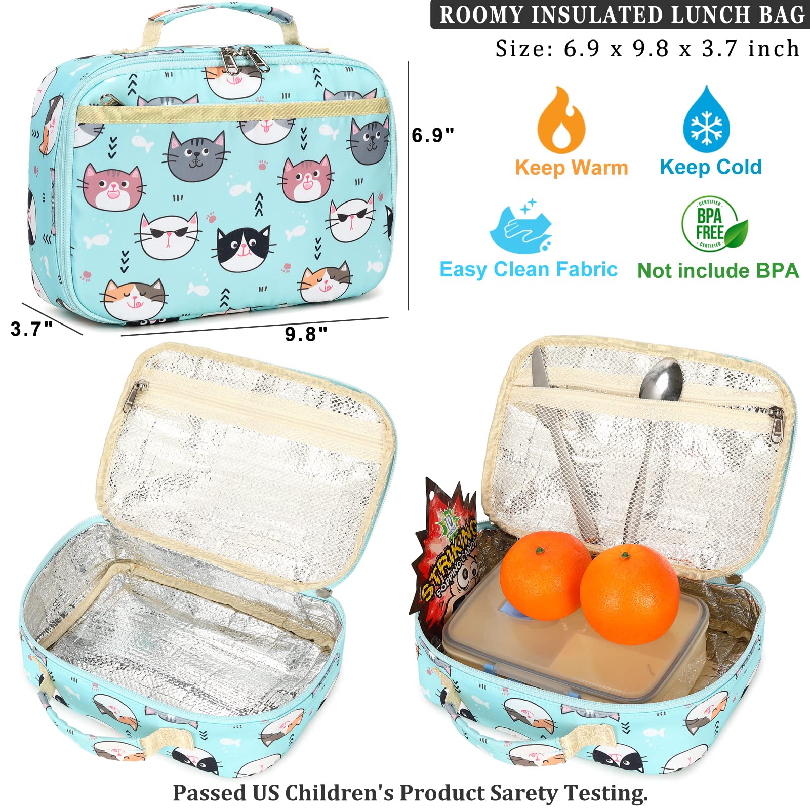 Kids Backpack Boys School Backpack with Lunch Bag Elementary Bookbag Back to School Travel Daypack