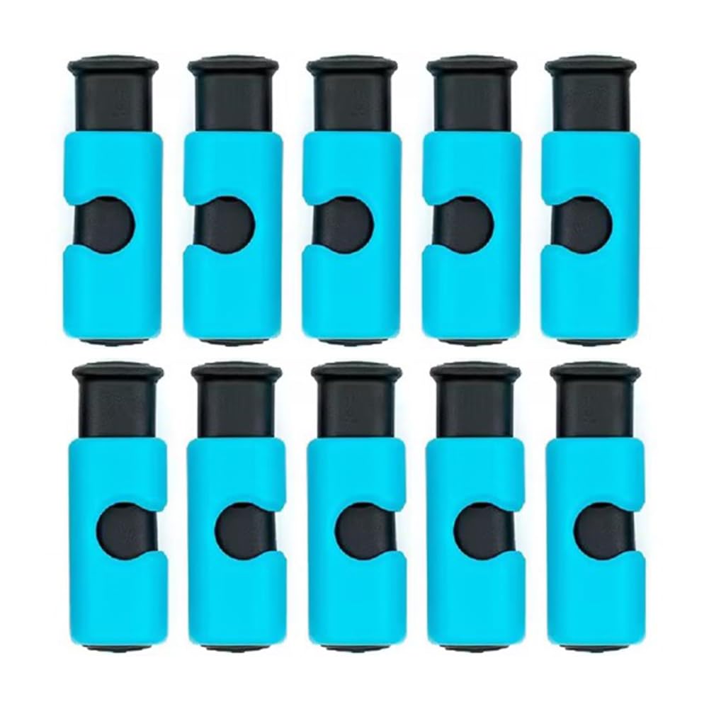 EYAKEG Bag Clips, 10 Pack, Squeeze and Lock Bread Bag Clips for Food Storage, Plastic Bag Closure Clips, Blue
