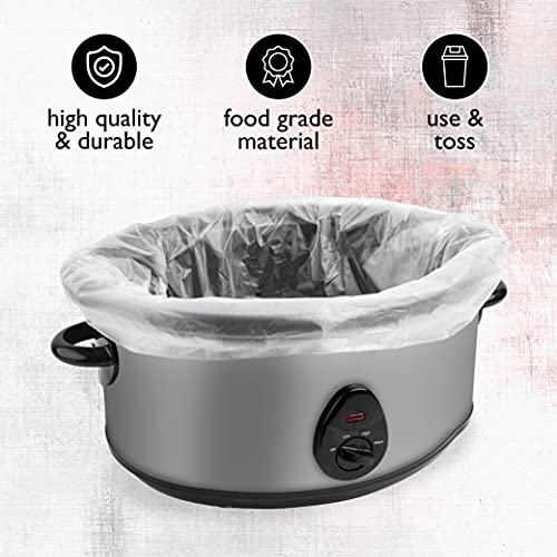 Slow Cooker & pot Liners Fits 7 - 8 Quarts, Extra Large Pot Liners SIZE: 13'' x 21'' x 4'' Inches, 4" Gusset Bottom, Extra Large Pot Liners, 20 pack