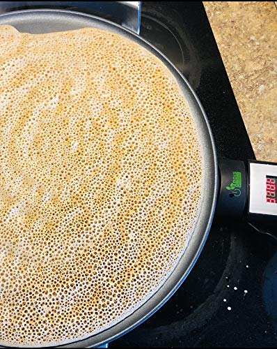 Addis Griddle (Mitad/Mogogo) –16 inch Digital Electric Griddle for Injera, Lefse, Pancake – Even Heat Distribution