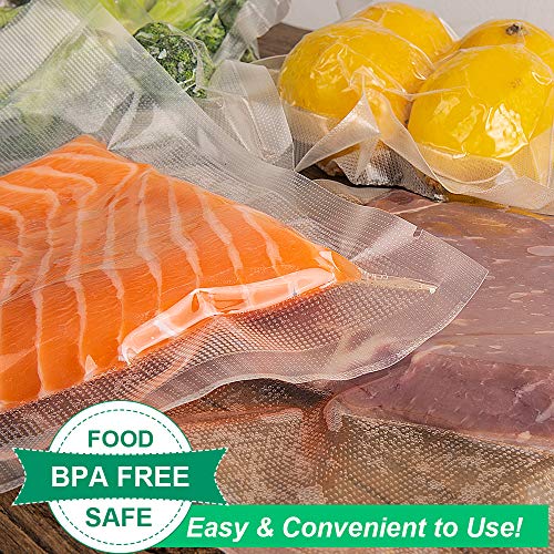 ATSAMFR 4mil100 Quart Size 8x12Inch Vacuum Sealer Food Bags with BPA Free,Heavy Duty,Great for Vac Storage or Sous Vide Cooking