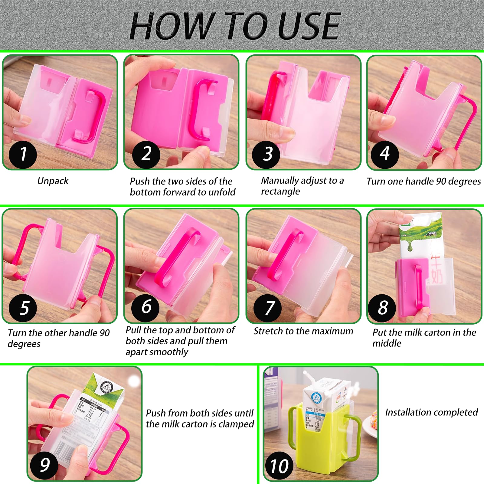 ARTICHIC Baby Pouch Holder No Squeeze、Baby Pouch Holder No Spill 、Pouch Food Pouches、Juice Box Holder - Anti-Squeeze Yogurt Pouch Reusable Toddler Essentials 2 Pack