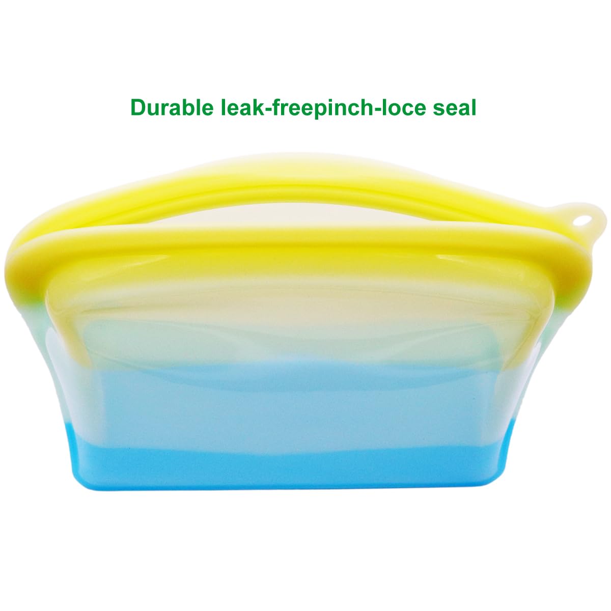 FUSMYE 2 Pack Extra Large Pure Silicone Food Storage Bags, 68oz, Stand Up Reusable Food Storage Containers, Ideal for Kitchen Camping, Microwave Freezer Dishwasher Safe, Leak-free
