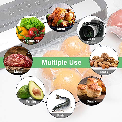 ATSAMFR 4mil100 Quart Size 8x12Inch Vacuum Sealer Food Bags with BPA Free,Heavy Duty,Great for Vac Storage or Sous Vide Cooking