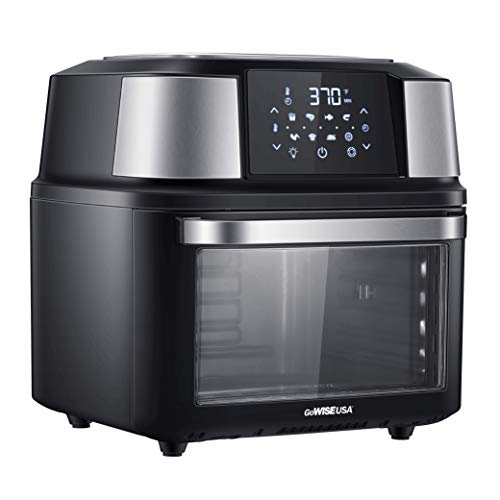 GoWISE USA 17-Quart Air Fryer & Food Dehydrator - 5 Drying Trays plus 6 Additional Accessories - Perfect for Drying Beef Jerky, Herbs, Fruit, Vegetables, Dog Treats