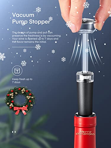 KNIPAN Electric Wine Opener 5-IN-1, Automatic Wine Bottle Openers with Foil Cutter, Wine Aerator Pourer, Vacuum Stopper, Rechargeable Electronic Corkscrew Wine Opener Kit