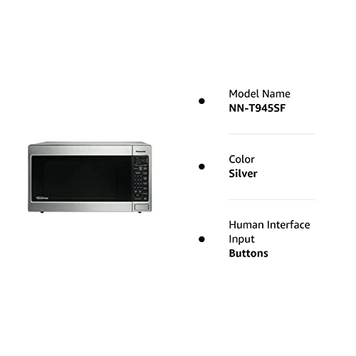 Panasonic NN-T945SF Luxury Full Size 2.2 cu ft 6 Digit Expanded Display Panel Countertop Microwave Oven with Inverter Technology (Renewed)