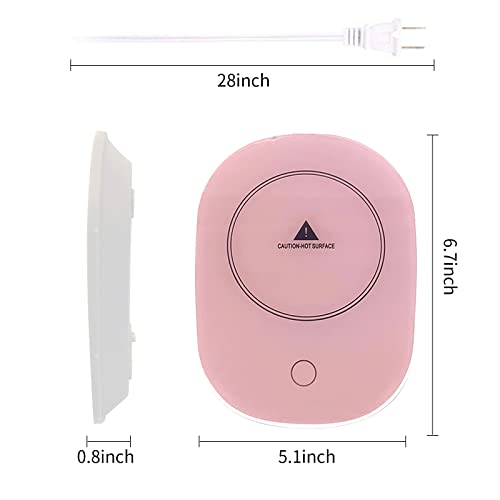 Coffee Mug Warmer with Automatic Sensor Switch, Coffee Cup Warmer Portable, Mug Warmer One-Button Touch,Coffee Warmer 122°F-131°F for Heating Coffee, Milk, Tea, Candles, for Women. (Pink 8)