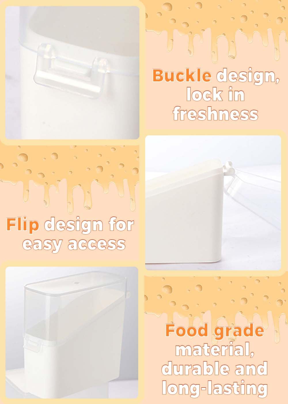MININAI Sliced Cheese Container for Fridge, 2/4 PCS Cheese Storage Box with Flip Lid Plastic Cheese Keeper Cheese Saver Holder (2pcs)